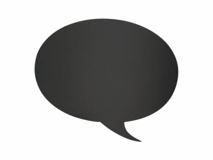 Securit chalkboad taleboble silhouette 27x47cm sort