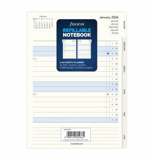 Køb Filofax 2026 kalender refill A5 månedsplan