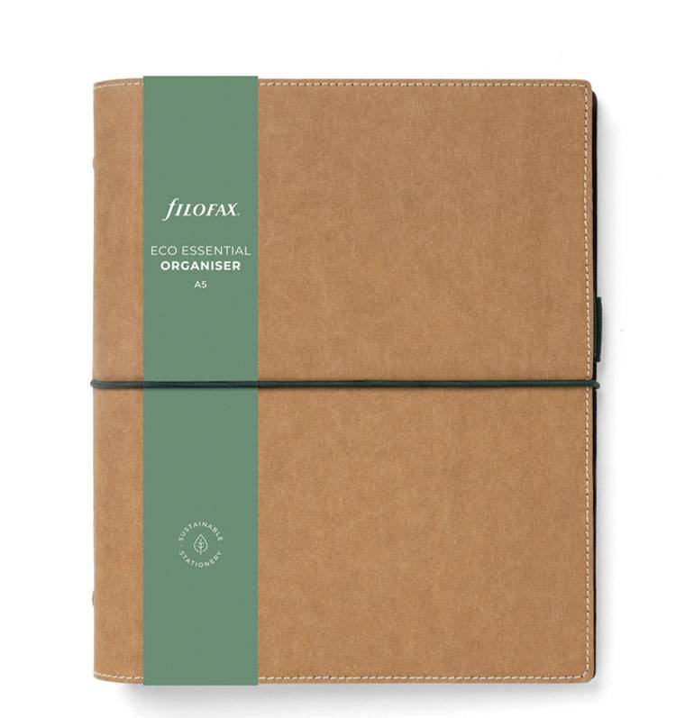 Køb Filofax Eco Essential A5 systemkalender gylden eg