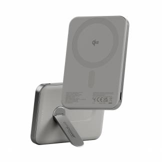 Køb EMPOWER Power Bank 5000mAh med Spin Stand Titanium