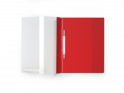 Køb Durable tilbudsmappe A4+ med etiketlomme rød online her