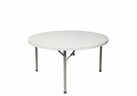 American rundt klapbord Ø115cm til 4 personer hvid